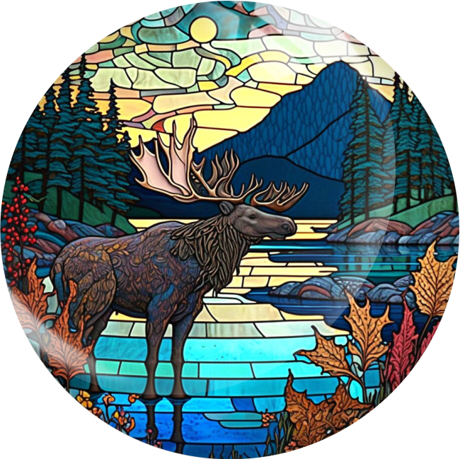 Stained Glass Moose Snap – Lola Gems