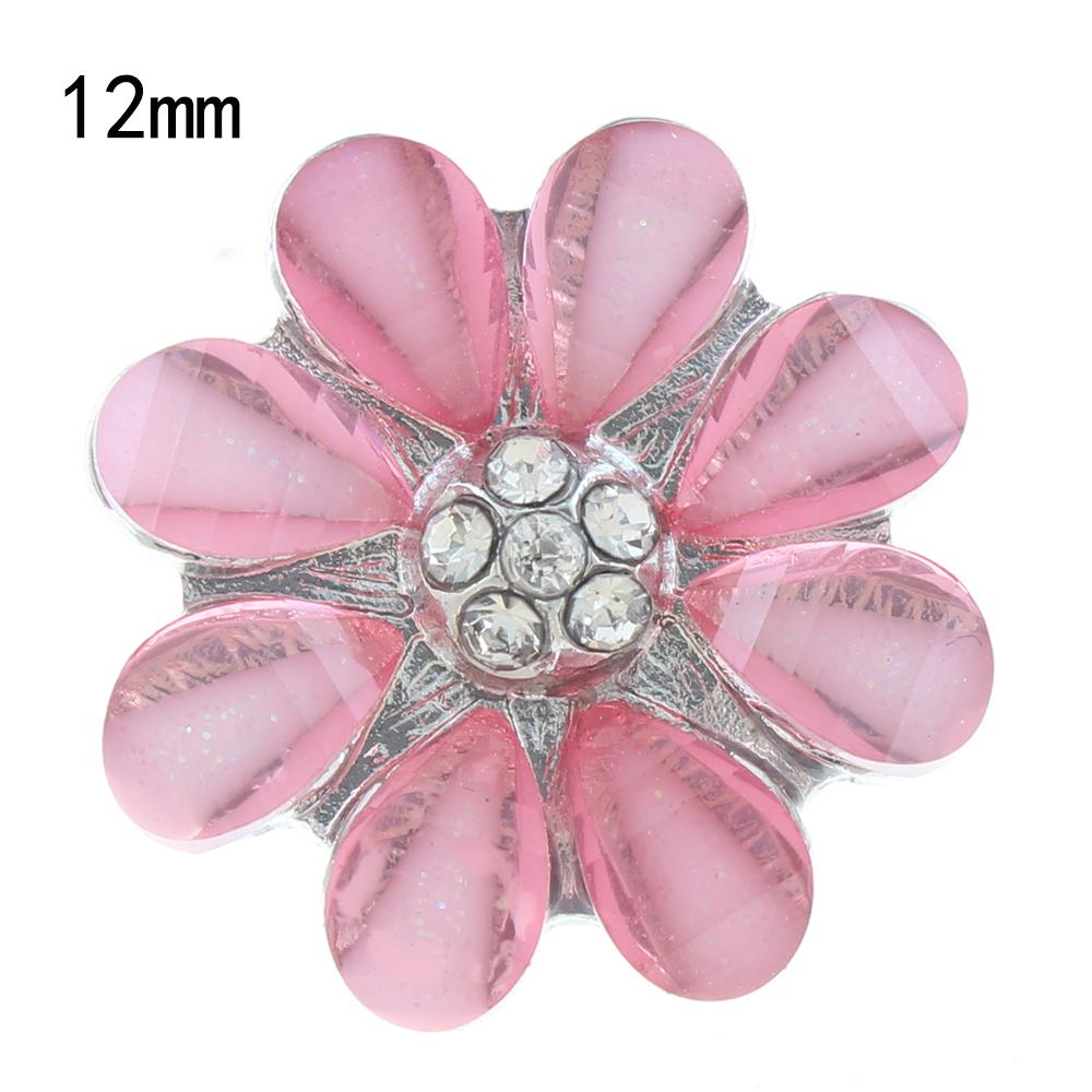 Little Lola 12mm Flower Snap in Pink – Lola Gems